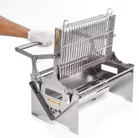 BBQ Grill Charcoal & Gas Flip Type | Stainless Steel 42x28x35cm | BAS